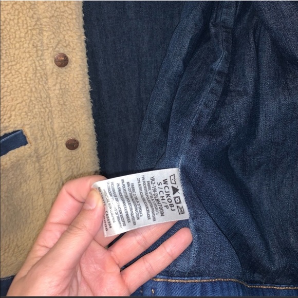 Wrangler | Jackets & Coats | Wrangler Oversized Sherpa Patch Denim ...